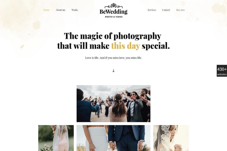 11 Best Wedding Photography WordPress Themes 2025 - ThemeMasterly
